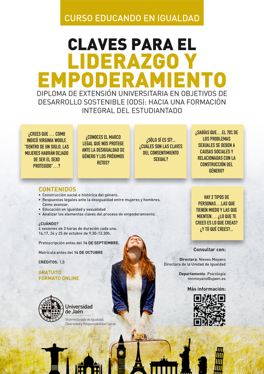 CURSO EDUCANDO EN IGUALDAD. CLAVES PARA EL LIDERAZGO Y EMPODERAMIENTO | Vicerrectorado de ...